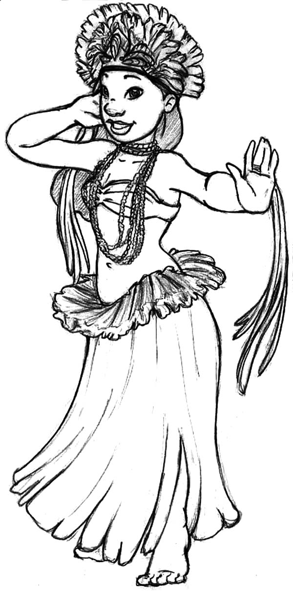 Pilialoha Ohana Hula Girl Coloring Pages : Coloring Sky